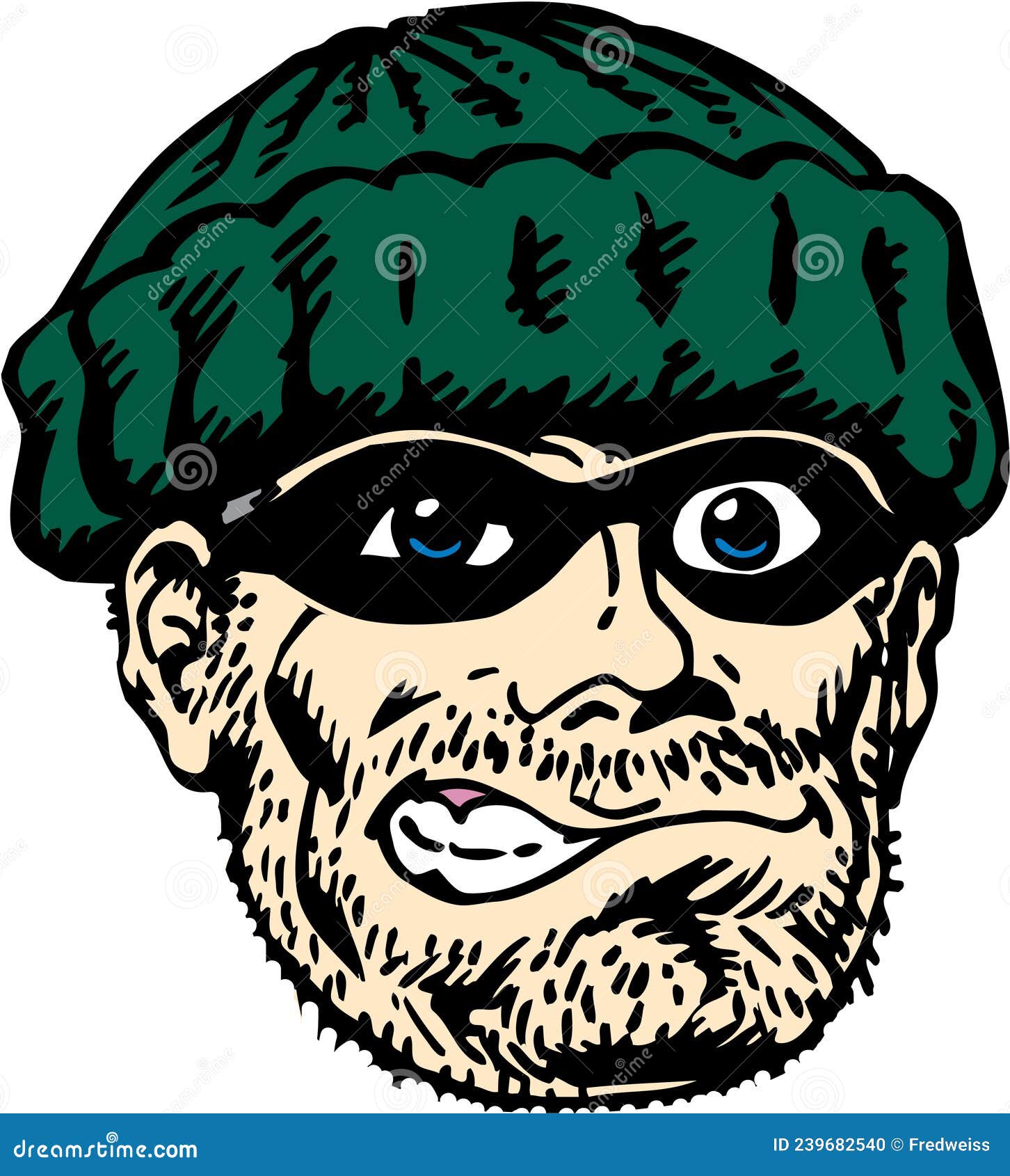 Burglar Head Vector Illustration Stock Vector - Illustration of mascot ...