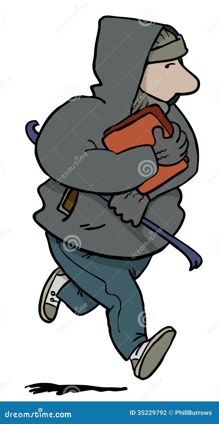 Burglar stock vector. Illustration of robber, tablet - 35229792