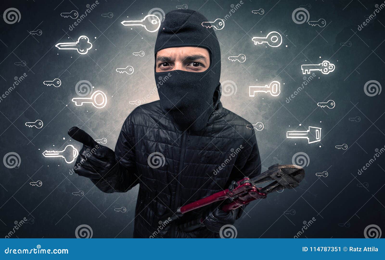 Burglar holding tool. stock image. Image of cracksman - 114787351