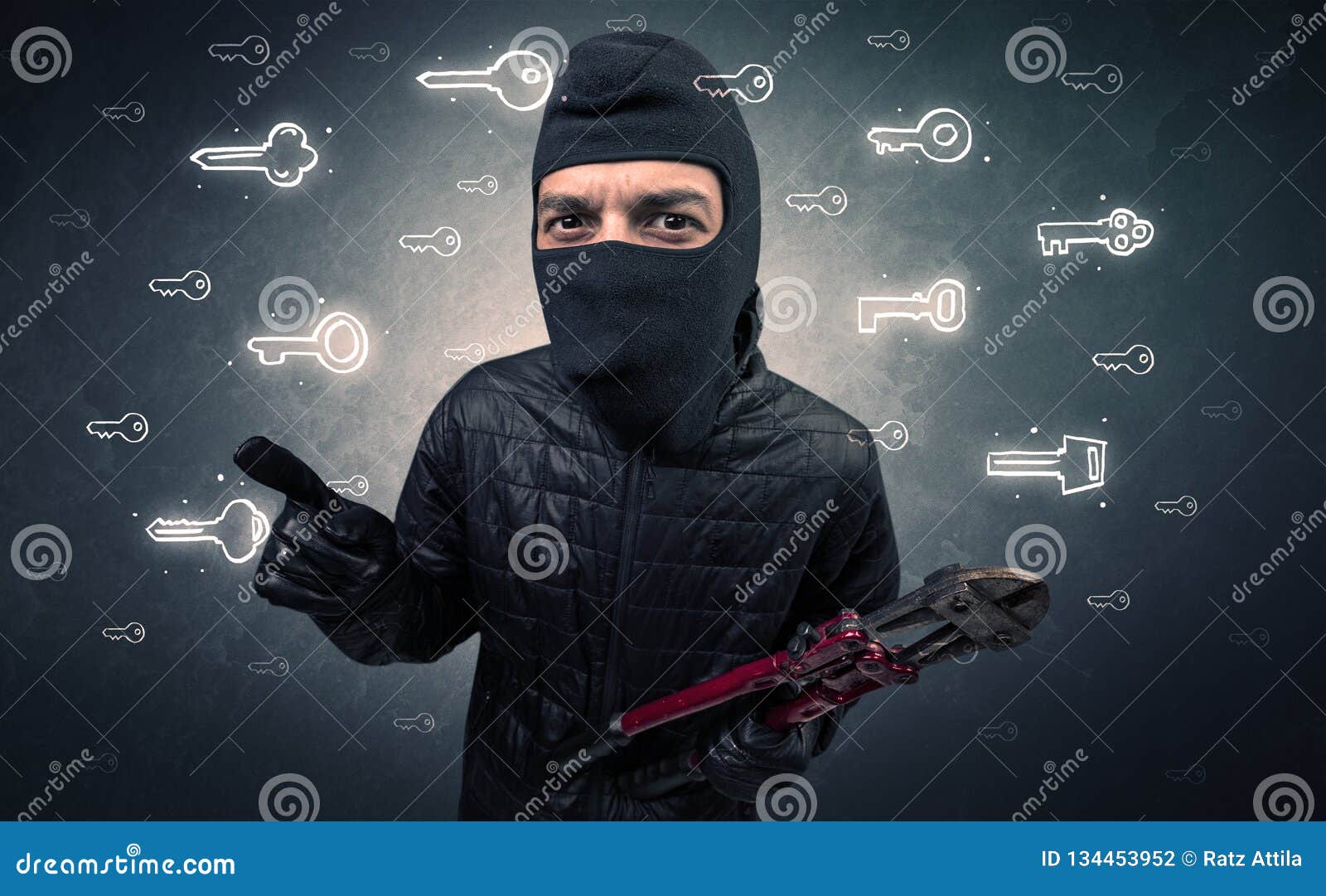 Burglar holding tool. stock photo. Image of invasion - 134453952