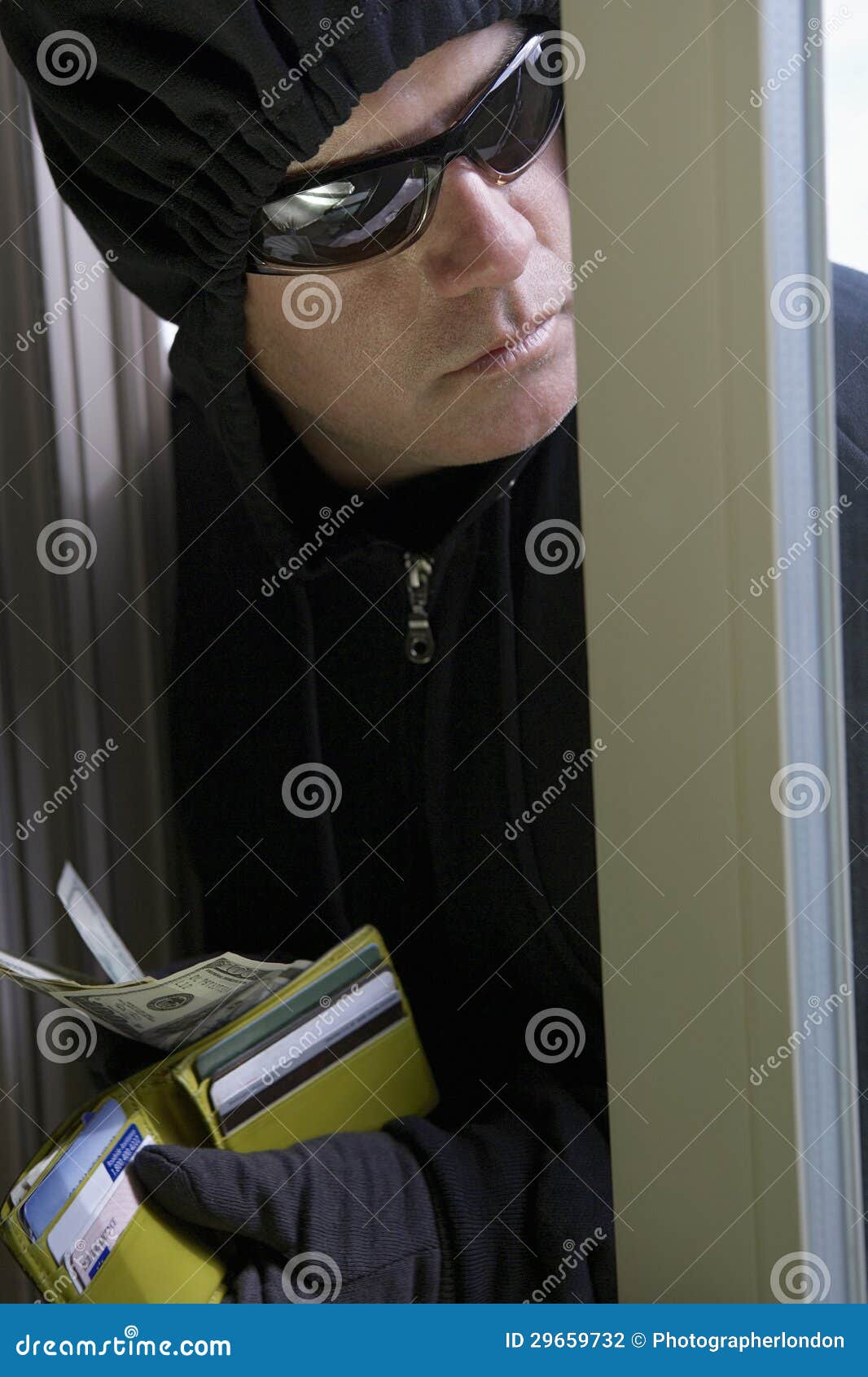 Burglar Stealing Money stock photo. Image of money, robber - 29659732