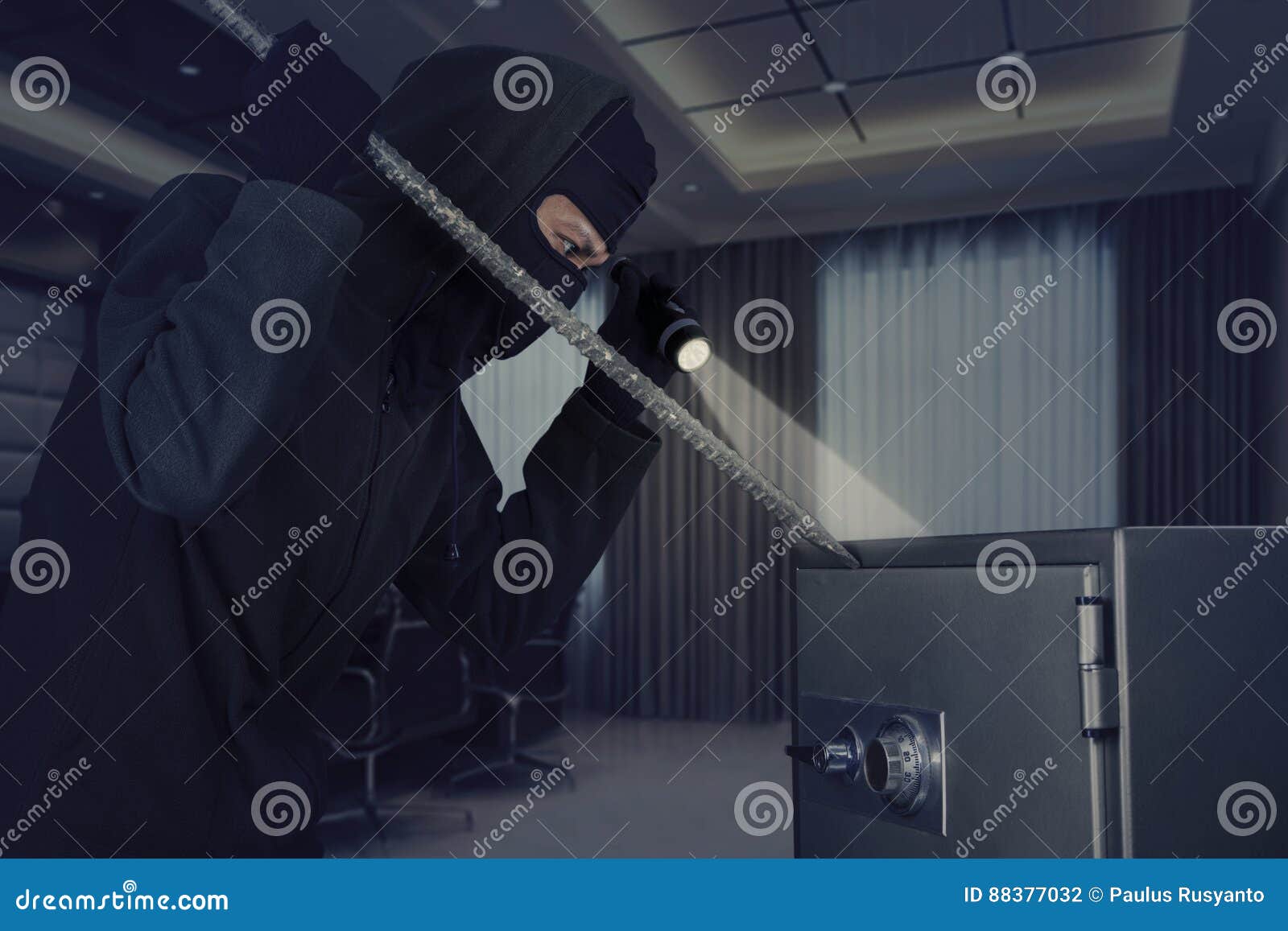 The Man Burglar Stealing Tv Set From House Stock Image | CartoonDealer ...