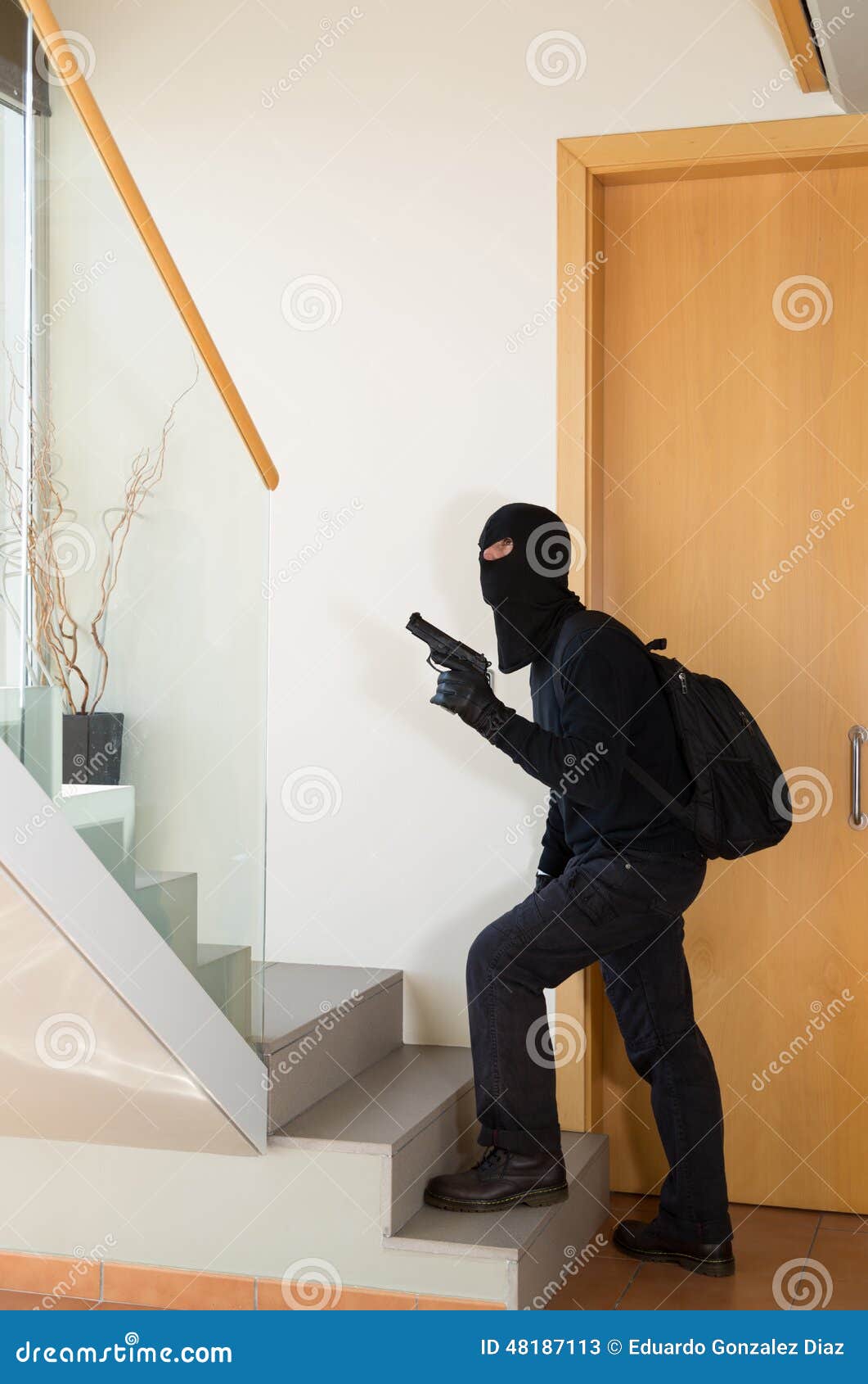 Burglar stealing stock image. Image of backpack, murderer - 48187113