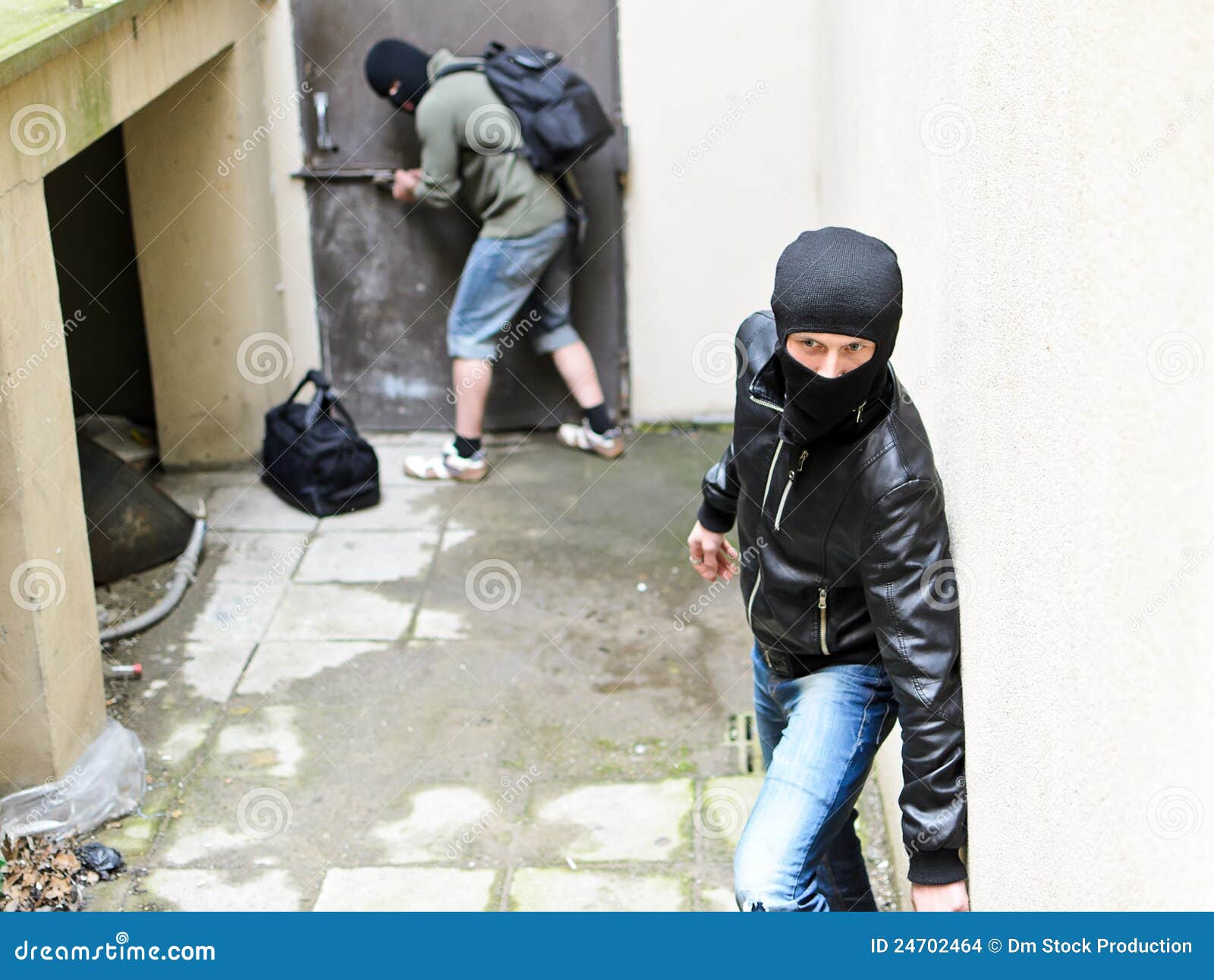 Burglary. stock photo. Image of gangster, door, risk - 24702464