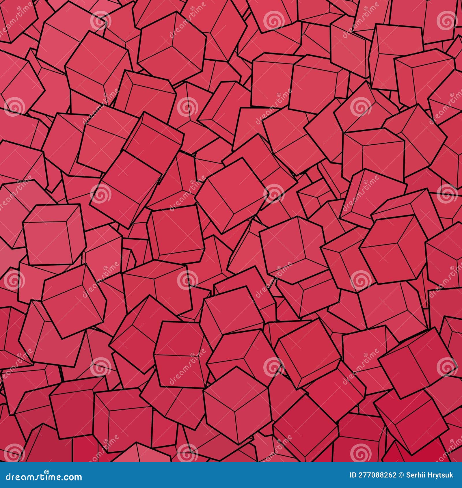 Burgundy Background from Cubes. Presentation Template. Polygonal Style ...