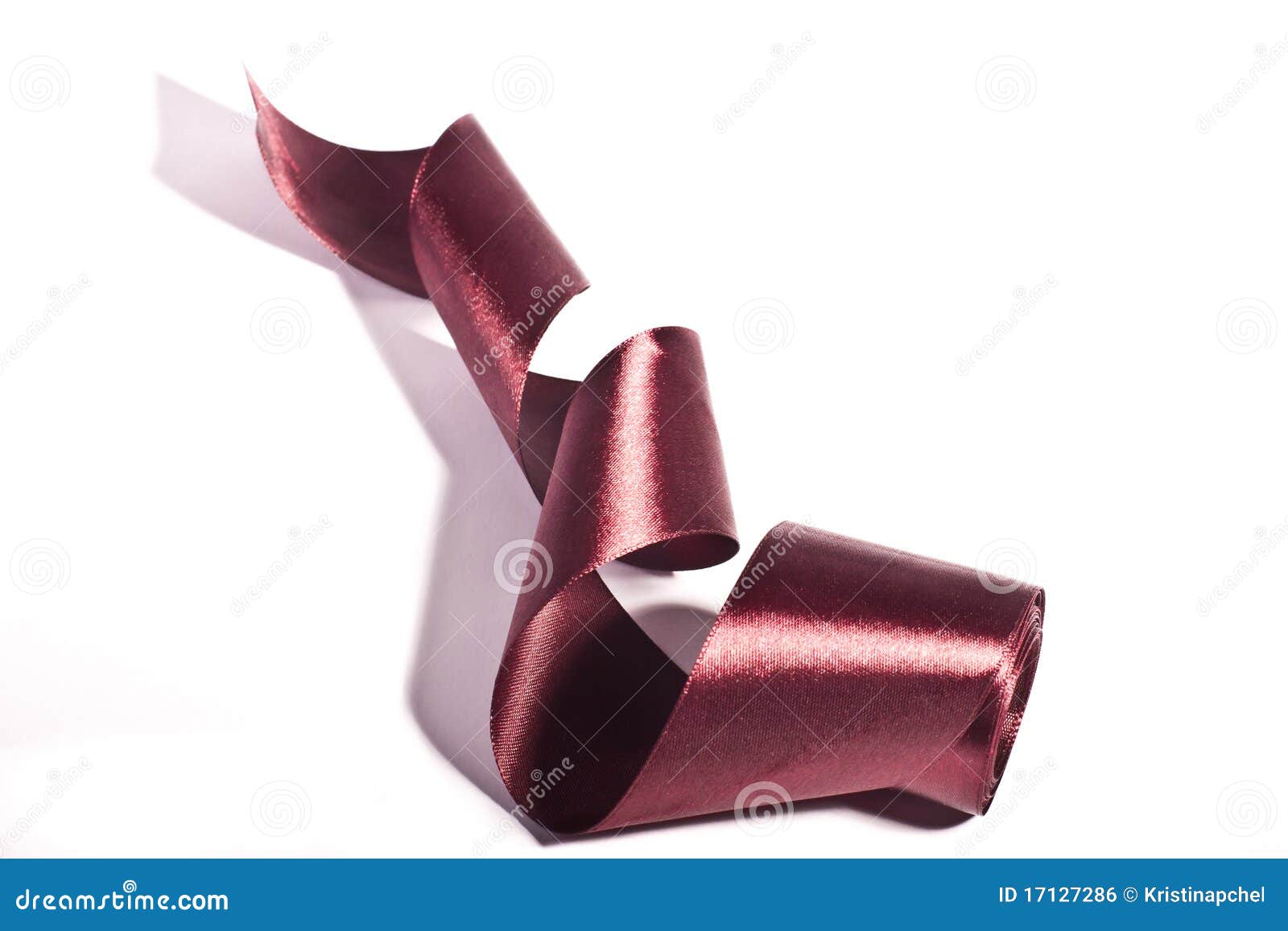 Burgundy Satin Ribbon in a Roll Stock Photo - Image of christmas ...