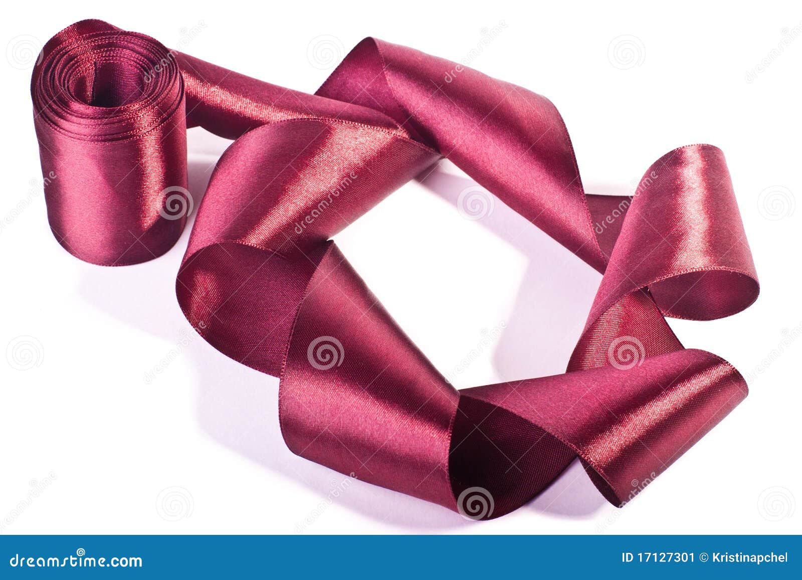 Burgundy Satin Ribbon in a Roll Stock Image - Image of like, wrapping ...