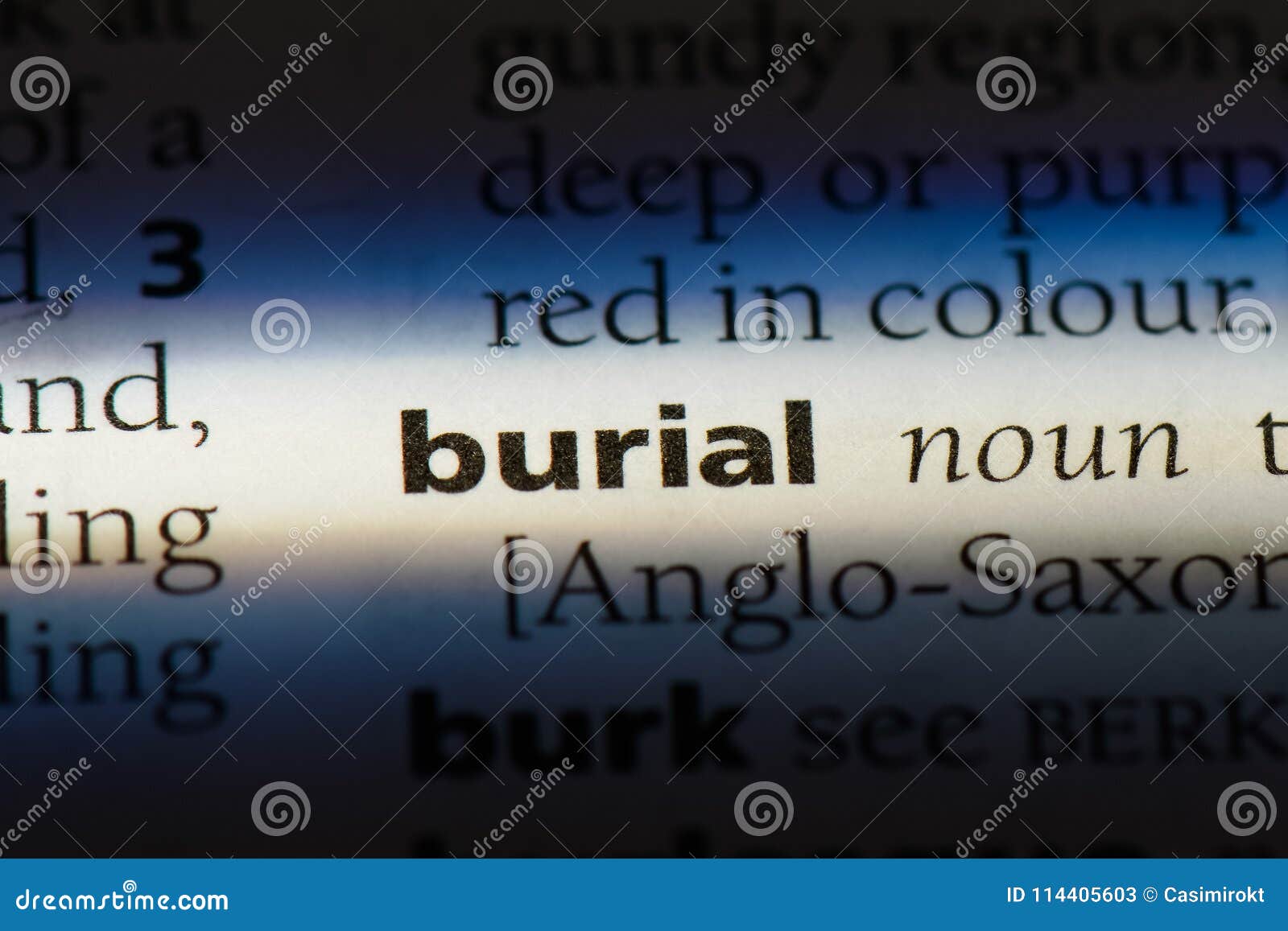 Burial stock image. Image of page, word, concept, writing - 114405603