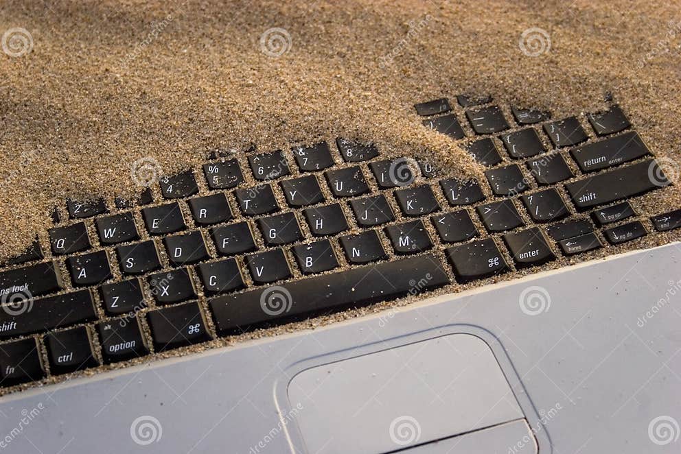 Buried Computer stock image. Image of dune, hardware, time - 528047