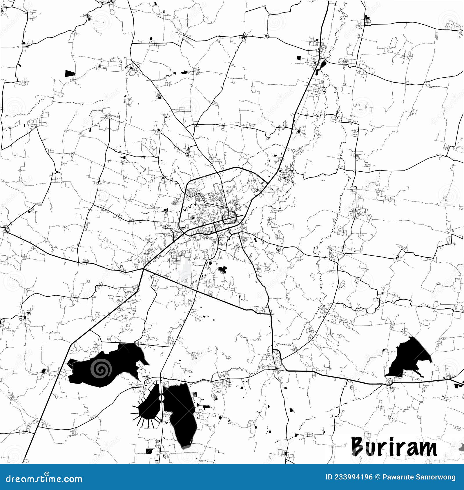 Map Of Buriram, Thailand Cartoon Vector | CartoonDealer.com #222791291