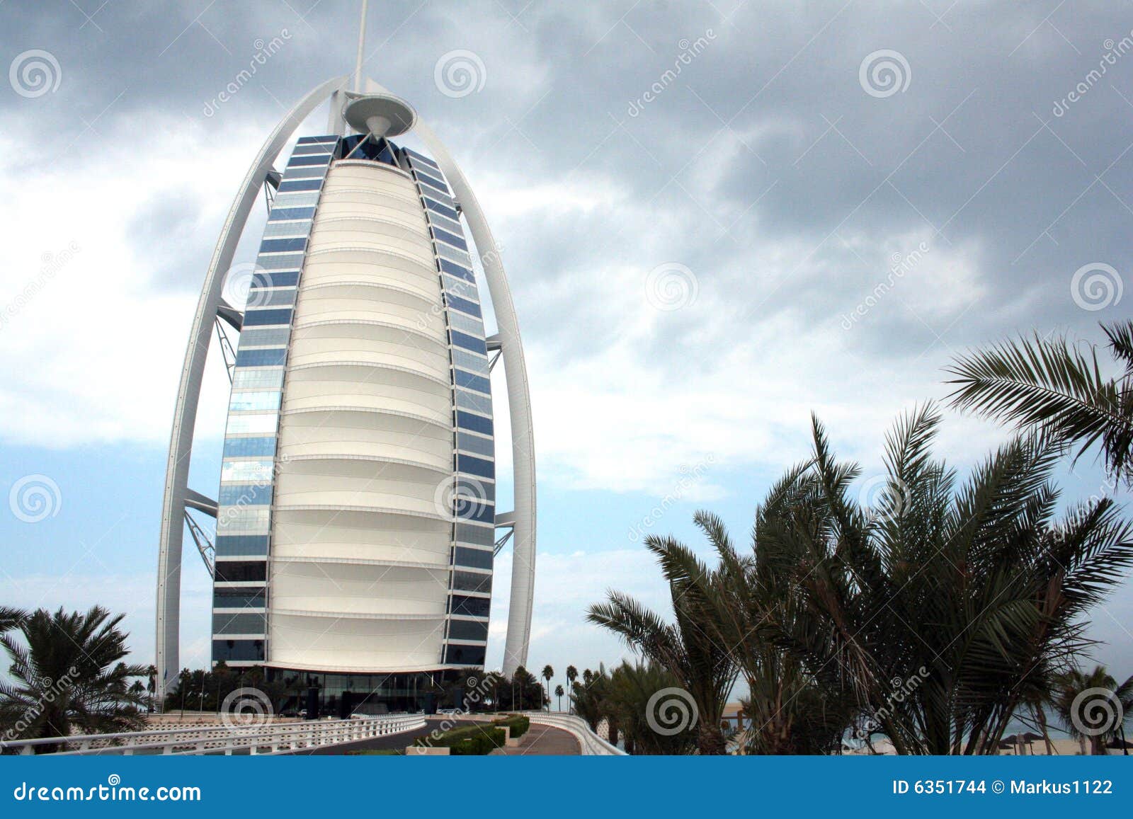 Burj Al Arab, Dubai, Front editorial stock image. Image of burj - 6351744