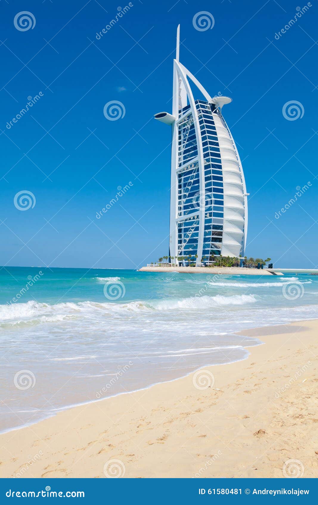 Burj Al Arab Hotel, Dubai stock image. Image of architecture - 61580481