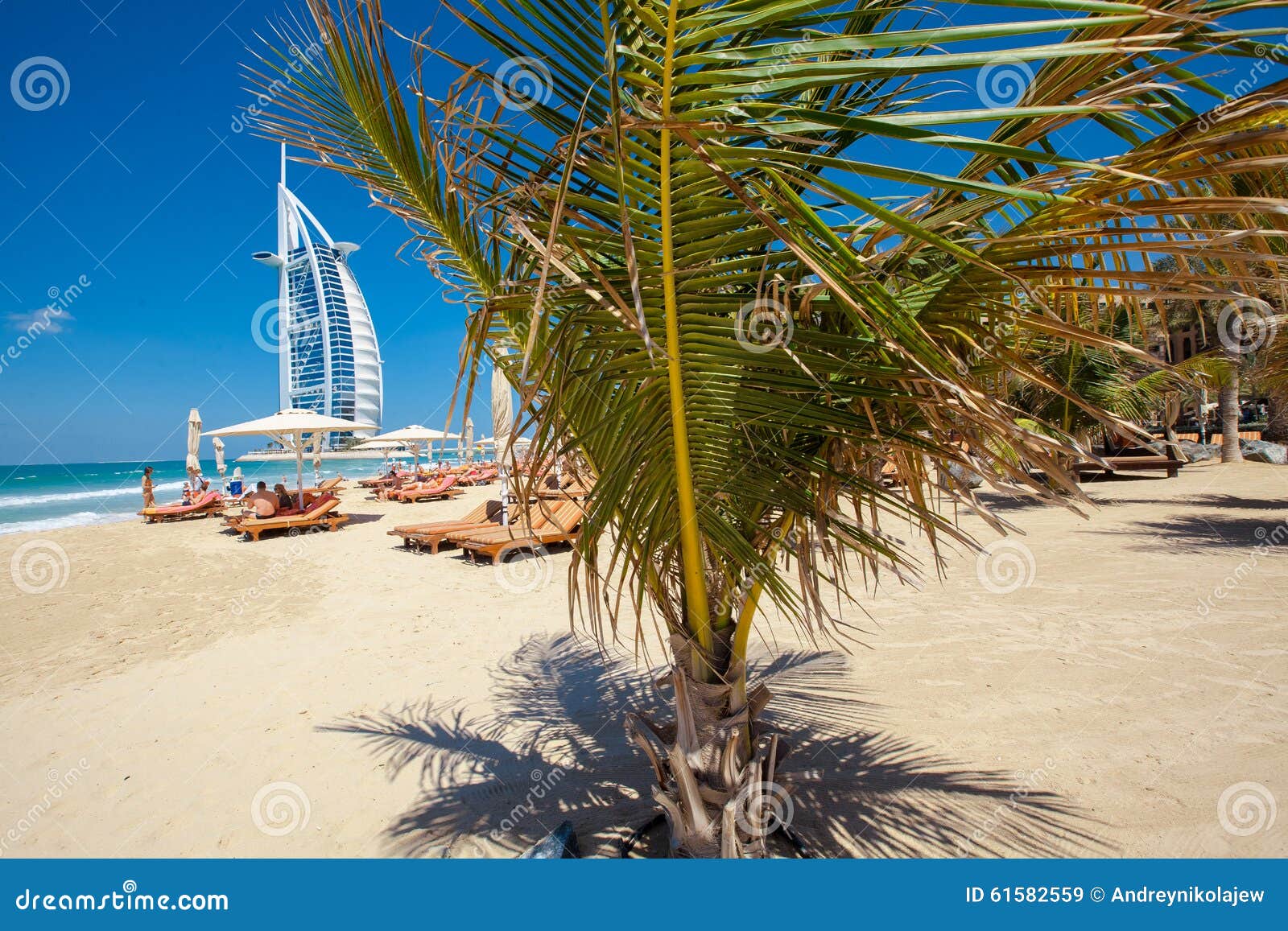 Burj Al Arab Hotel, Dubai editorial stock image. Image of tower - 61582559