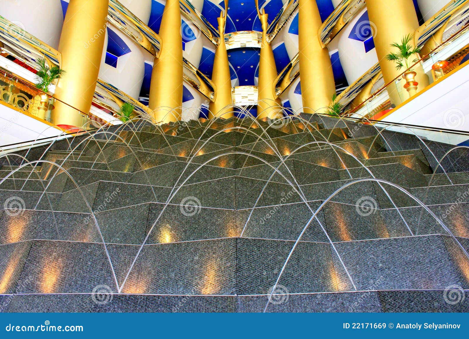 Burj Al Arab lobby stock image. Image of dubai, miracle - 22171669