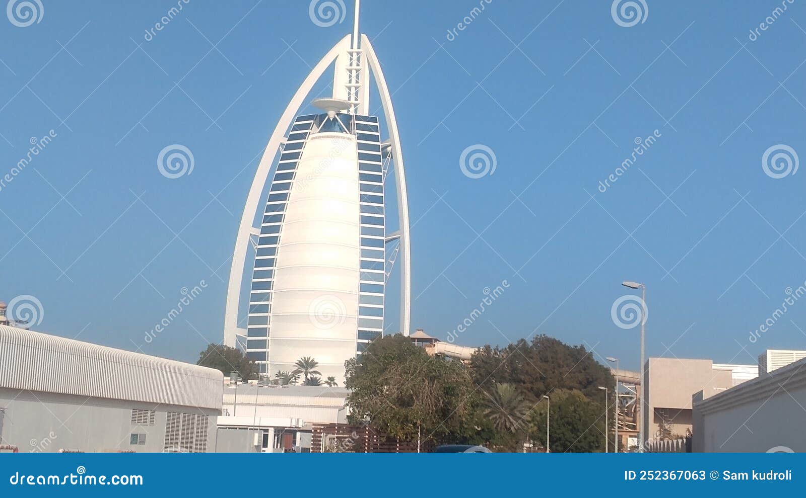 Burj Al Arab Morning Sun View Dubai Editorial Stock Photo - Image of ...