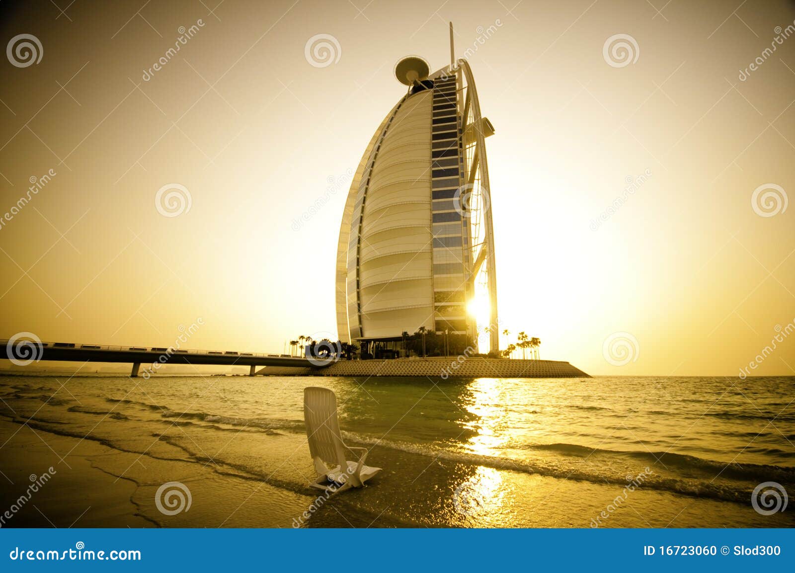 Burj al Arab sunset stock photo. Image of sail, dubai - 16723060
