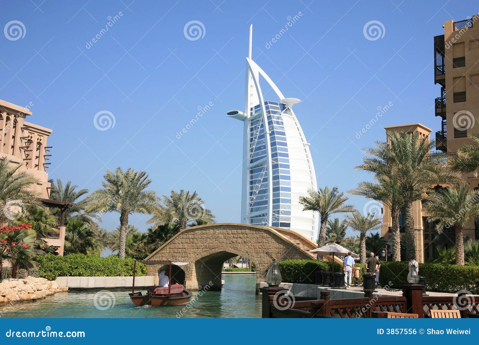 Burj Arab View from Waterway Editorial Photo - Image of destinations ...