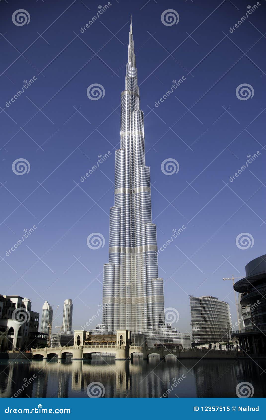 Burj Dubai, Dubai stock image. Image of reflection, high - 12357515