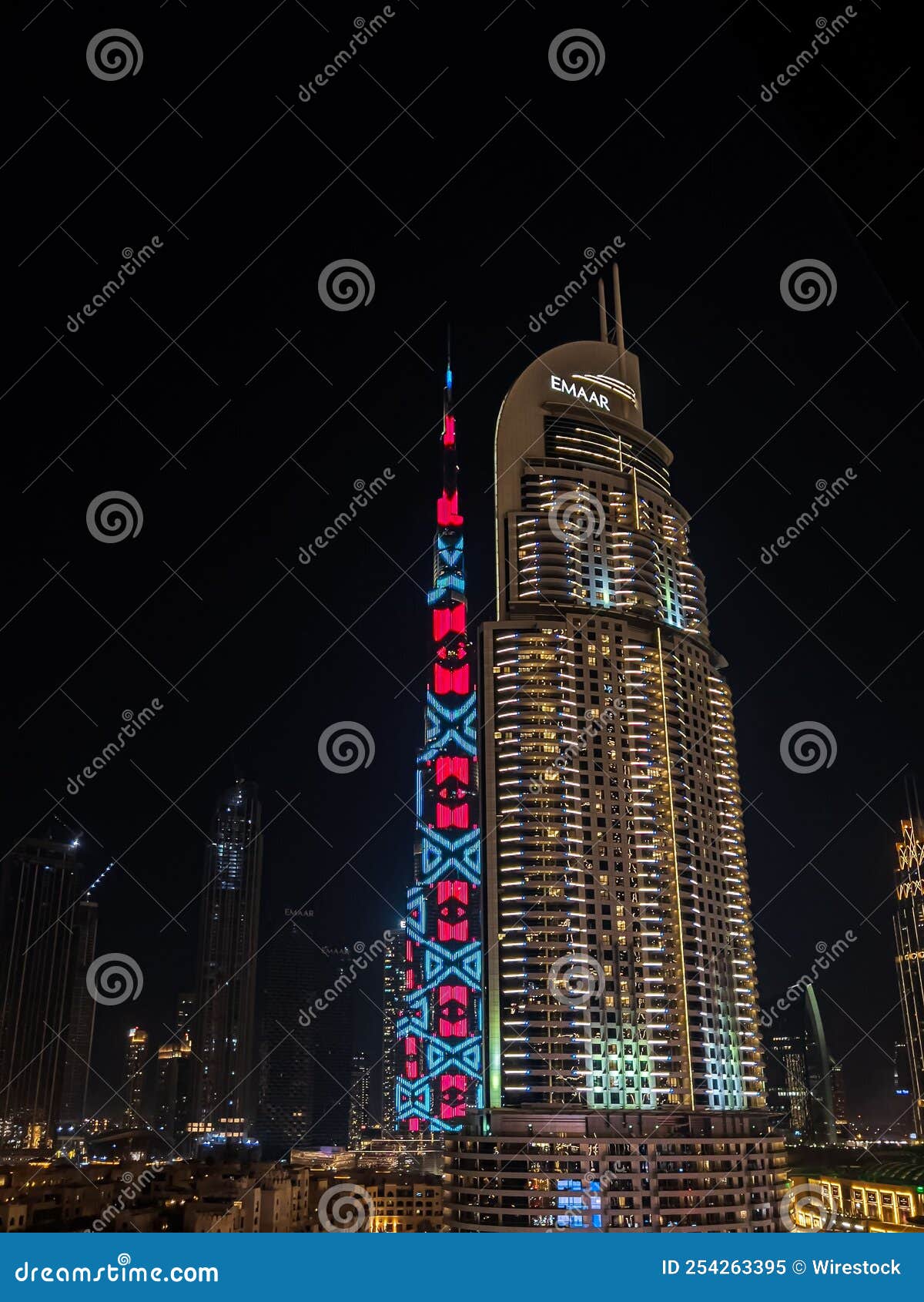 Burj Khalifa Building Dubai Editorial Image - Image of color, blue ... Burj Khalifa Building Dubai Editorial Image - Image of color, blue ...