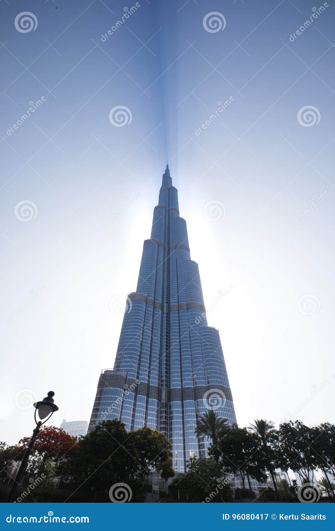 Burj Khalifa Casting a Shadow through Clouds during a Sunrise ...