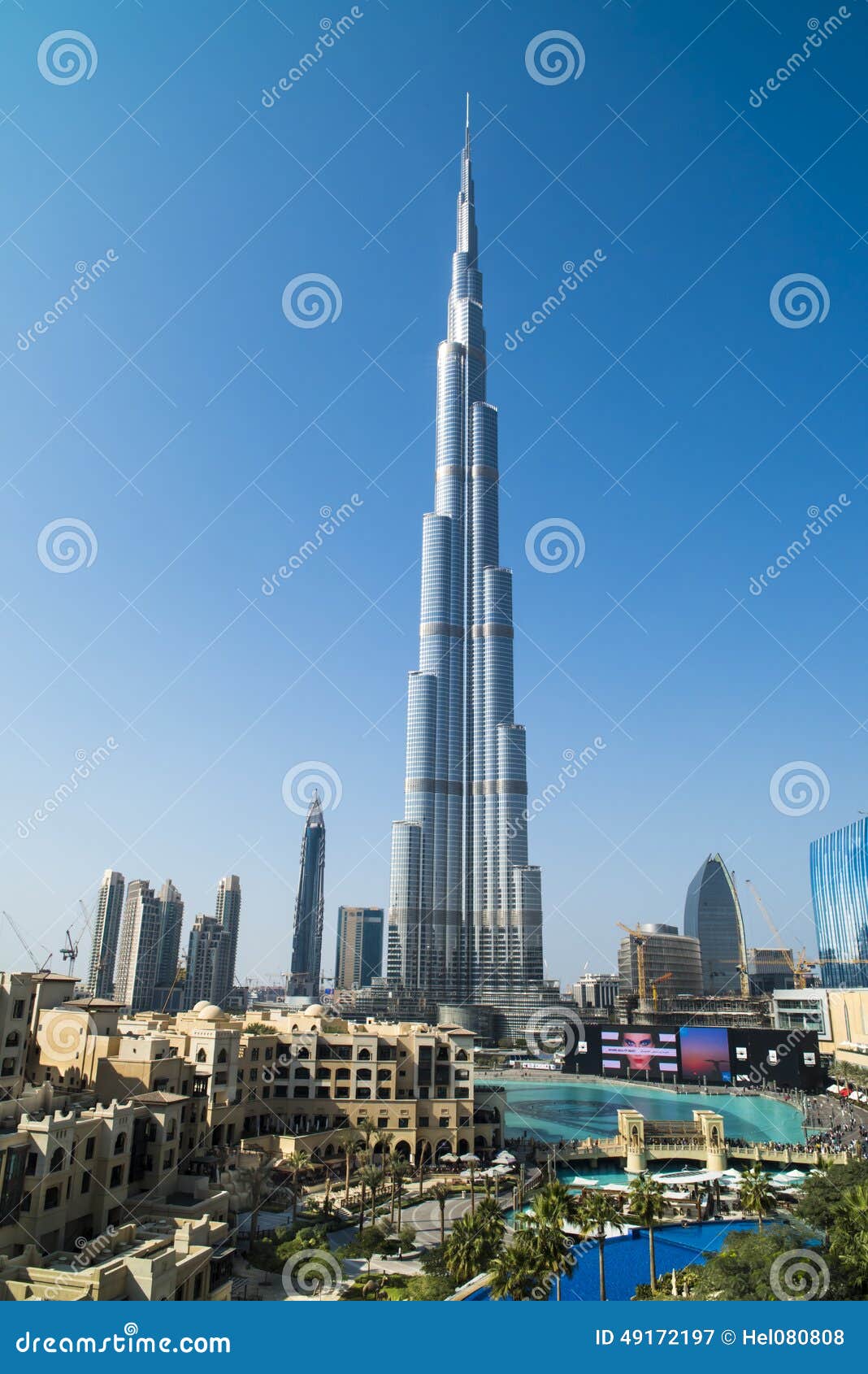 Burj Khalifa, The Tallest Building In The World With Surrounding ...