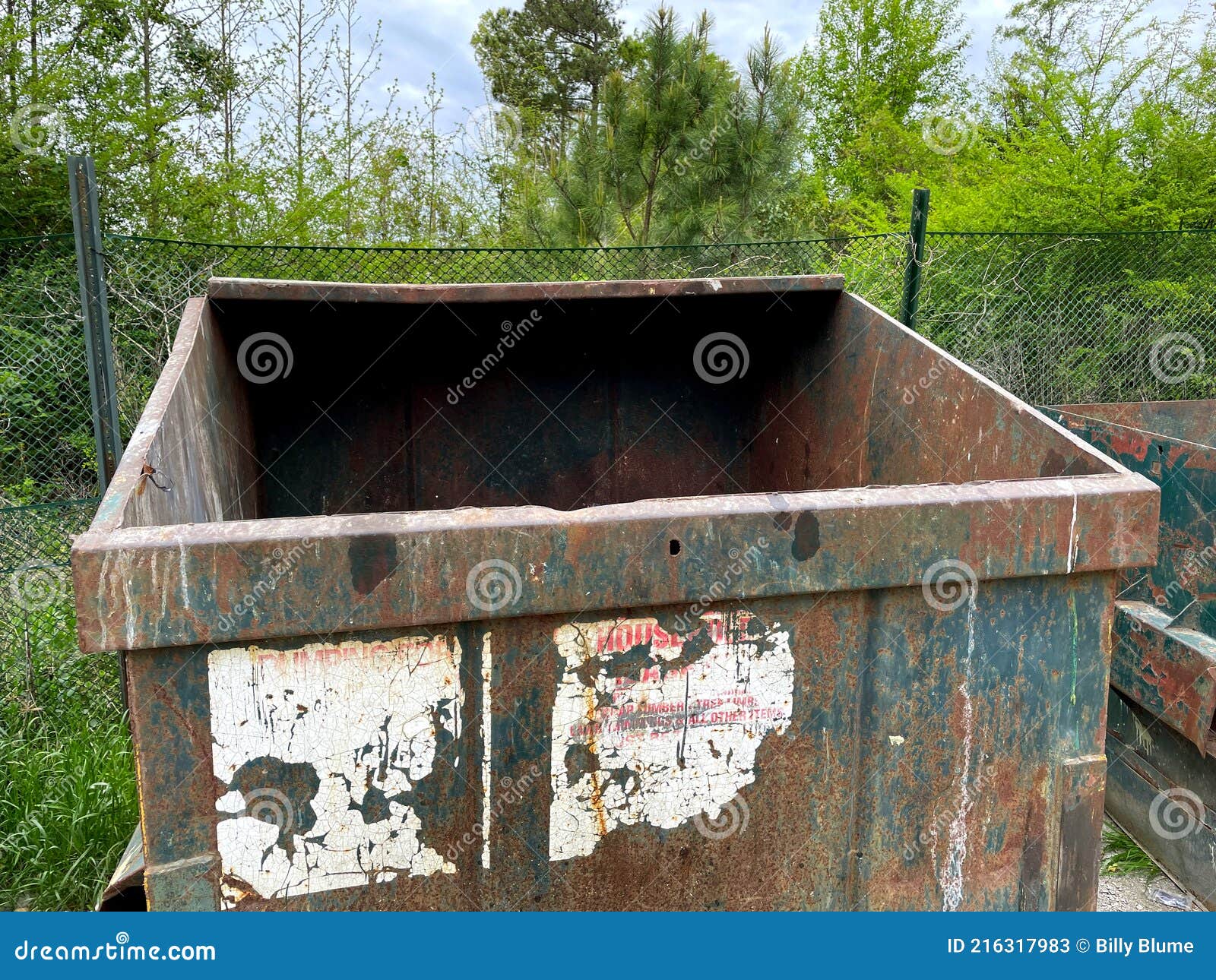 Waste Dumpster at a County Dump Empty Stock Image - Image of city ...
