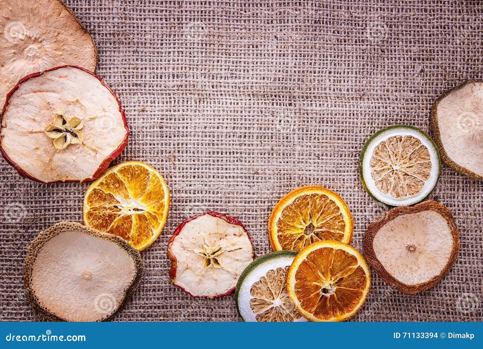 Burlap Background Apple Orange Stock Photo - Image of frame, closeup ...