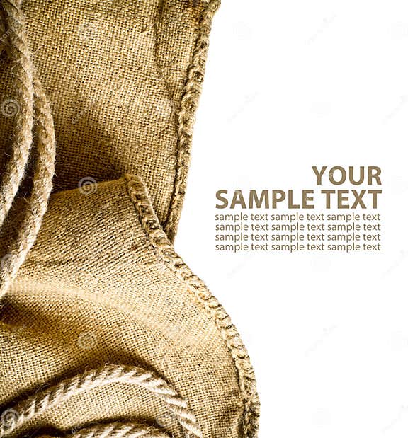 Burlap Background with Rope Stock Photo - Image of nature, linen: 23330210