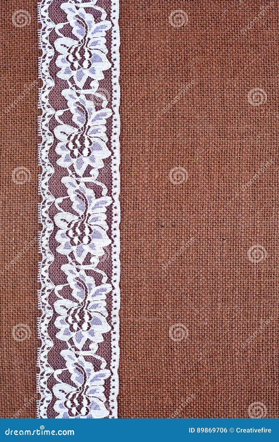 Burlap Background - White Lace Stock Photo - Image of decoration, line ...