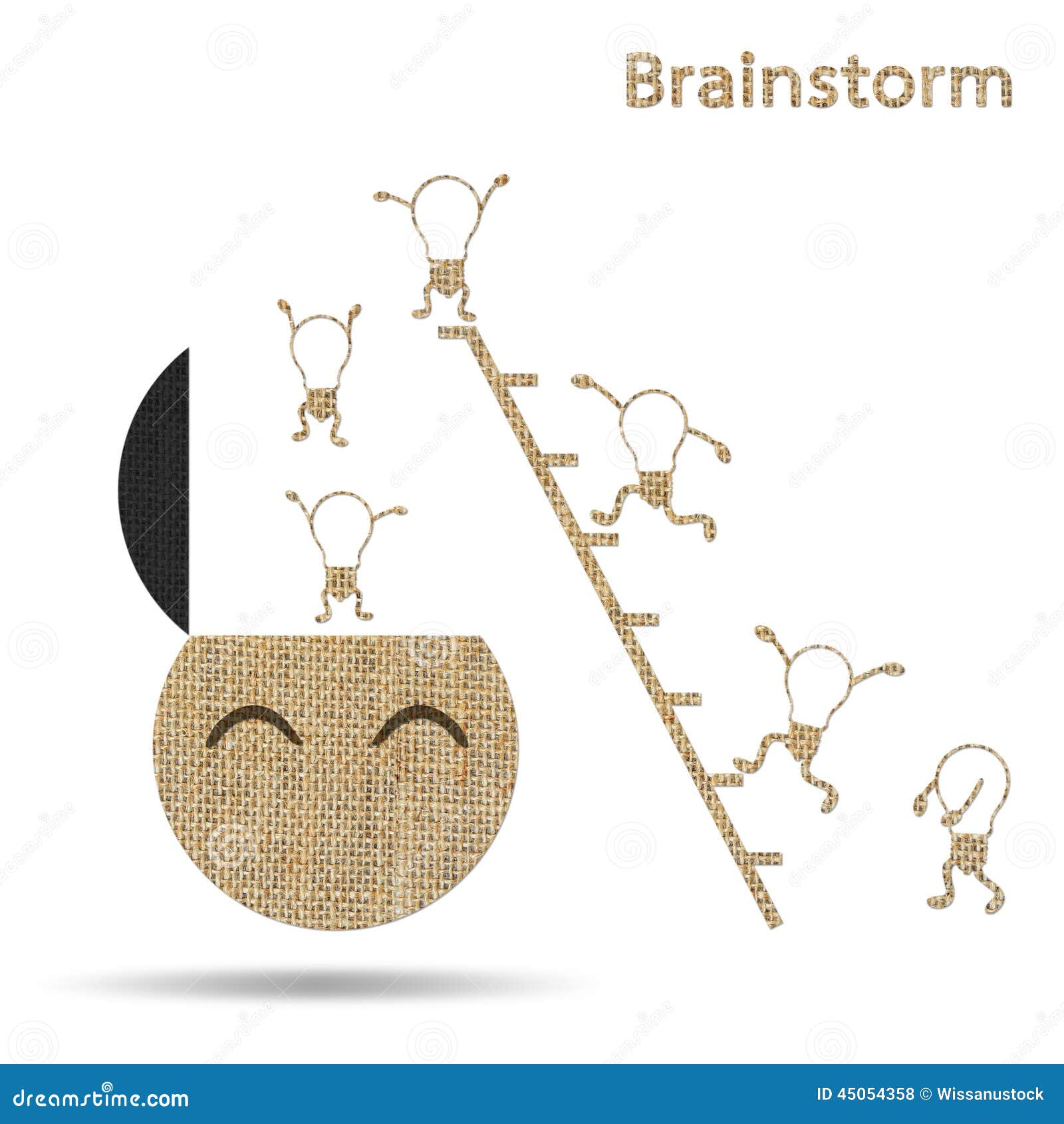 Burlap Creative Light Bulb Idea Conceptual Brainstorming Stock ...