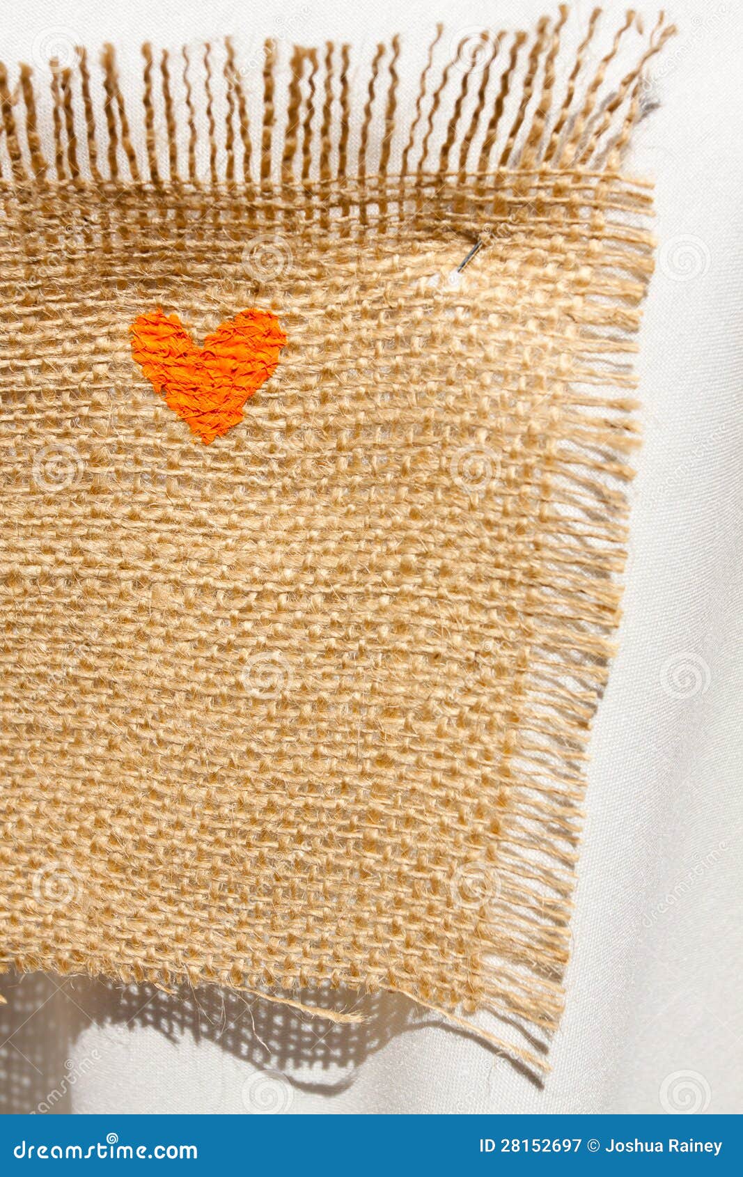 Burlap Heart Print stock image. Image of piece, decorations - 28152697