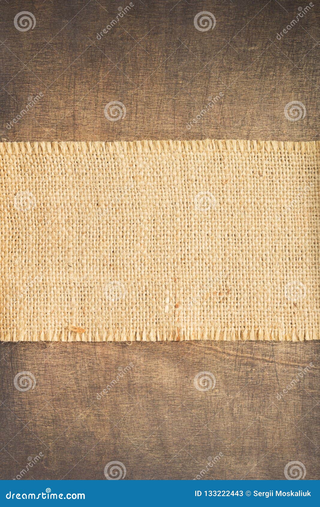 Burlap Hessian Sacking Backdrop on Wood Stock Image - Image of burlap ...