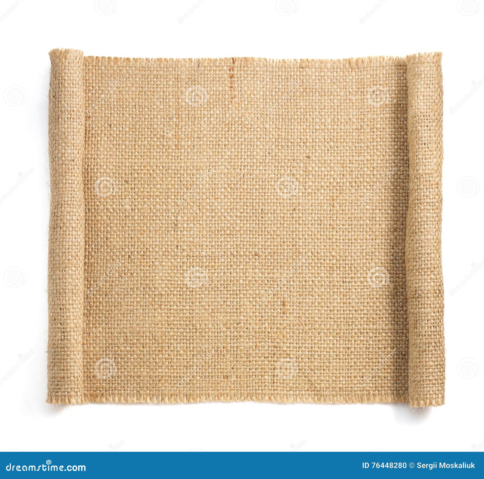 Burlap Hessian Sacking Isolated on White Stock Photo - Image of aged ...