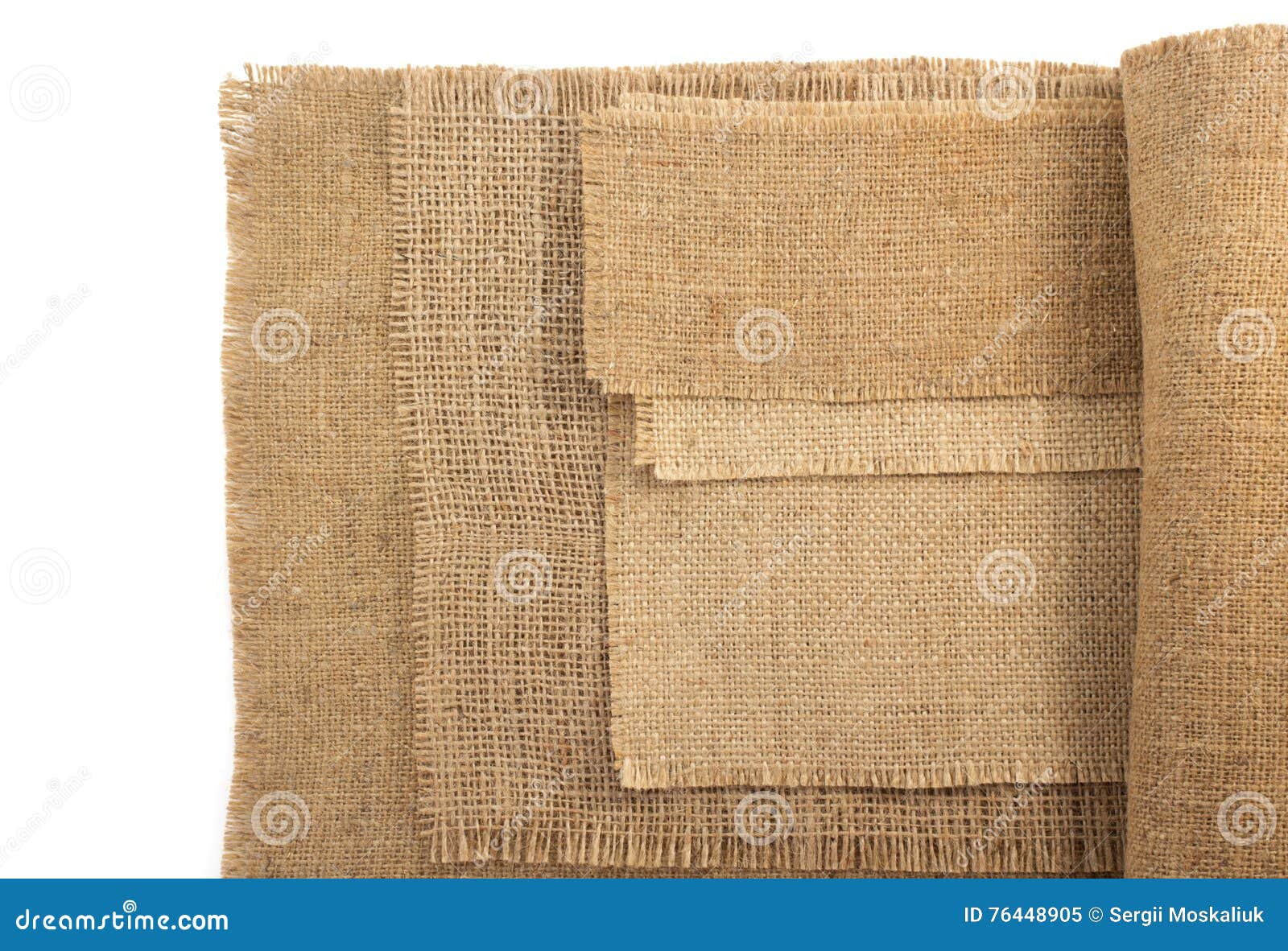 Burlap Hessian Sacking Isolated on White Stock Image - Image of health ...
