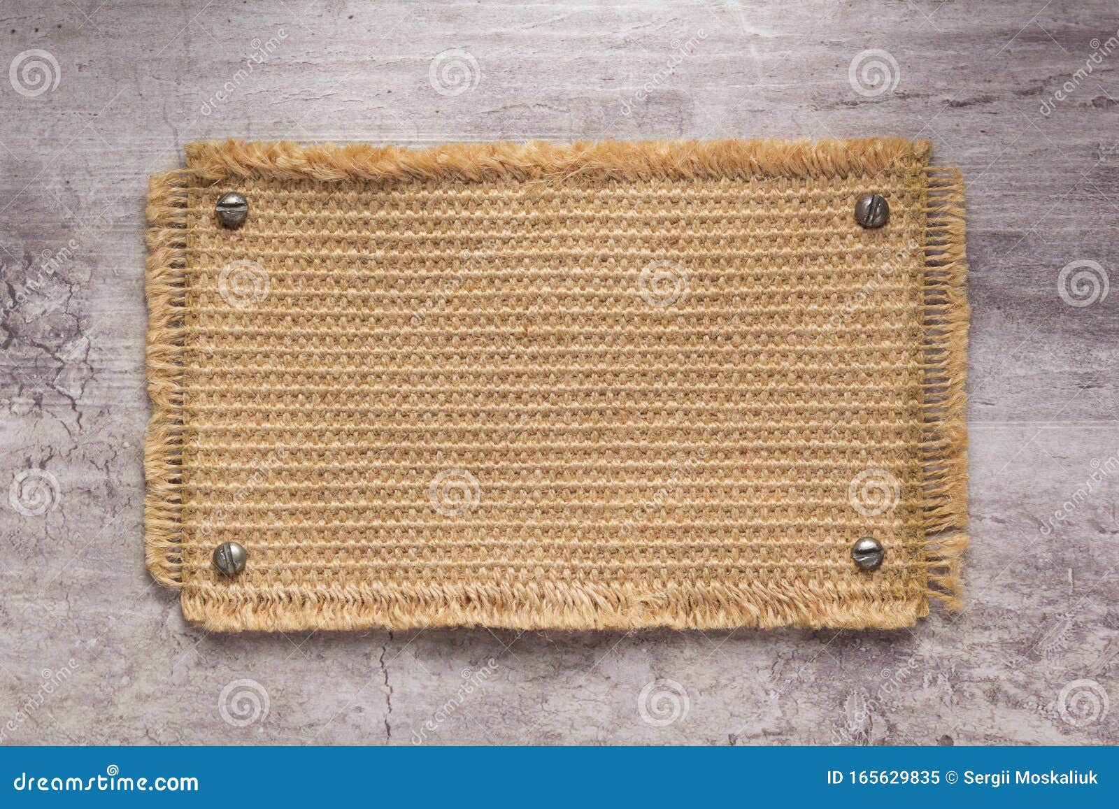 Burlap Hessian Sacking Texture at Stone Wall Surface Stock Image ...