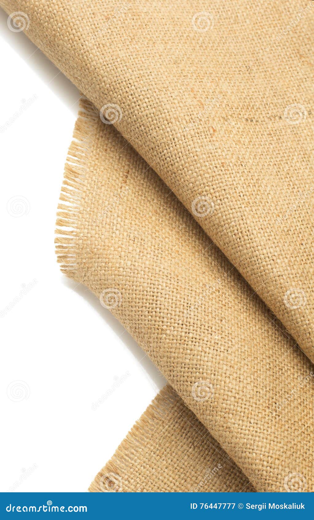Burlap Hessian Sacking on White Stock Image - Image of brown, abstract ...
