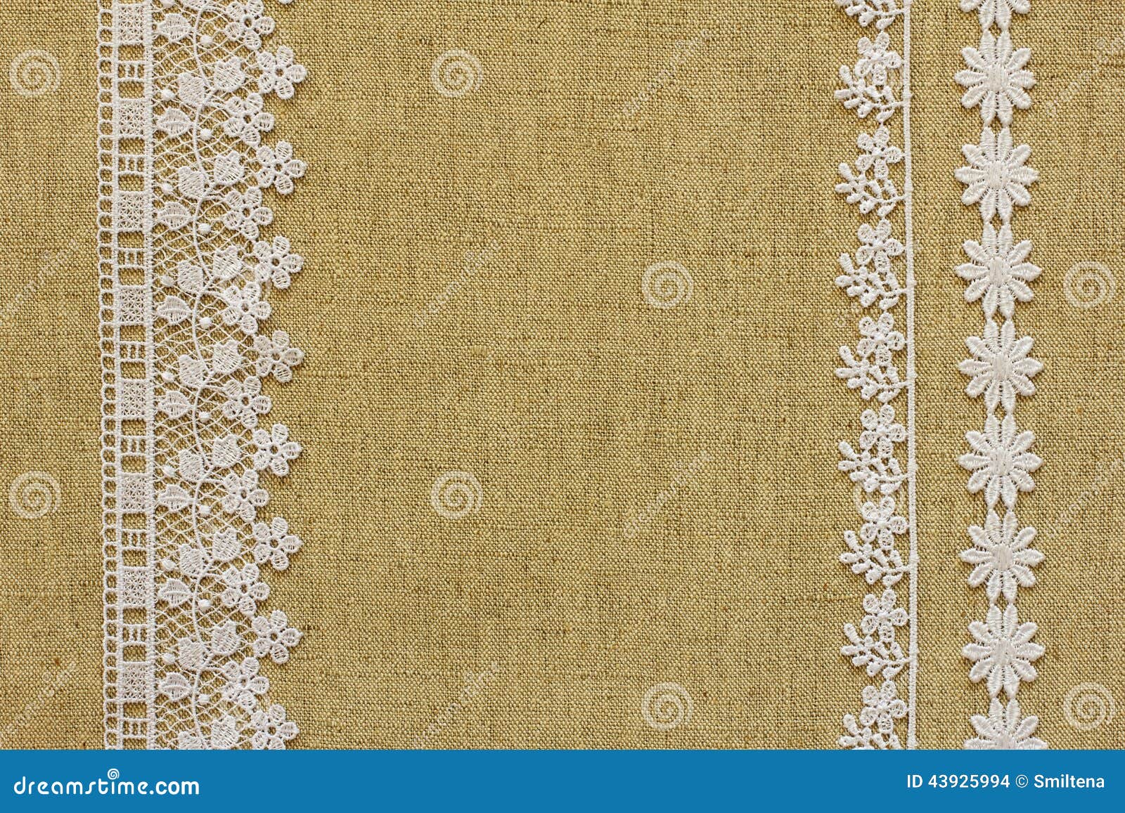Burlap with lace stock photo. Image of bagging, beige - 43925994