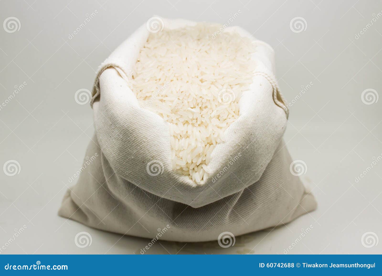 Burlap sack of rice stock photo. Image of textured, fiber - 60742688