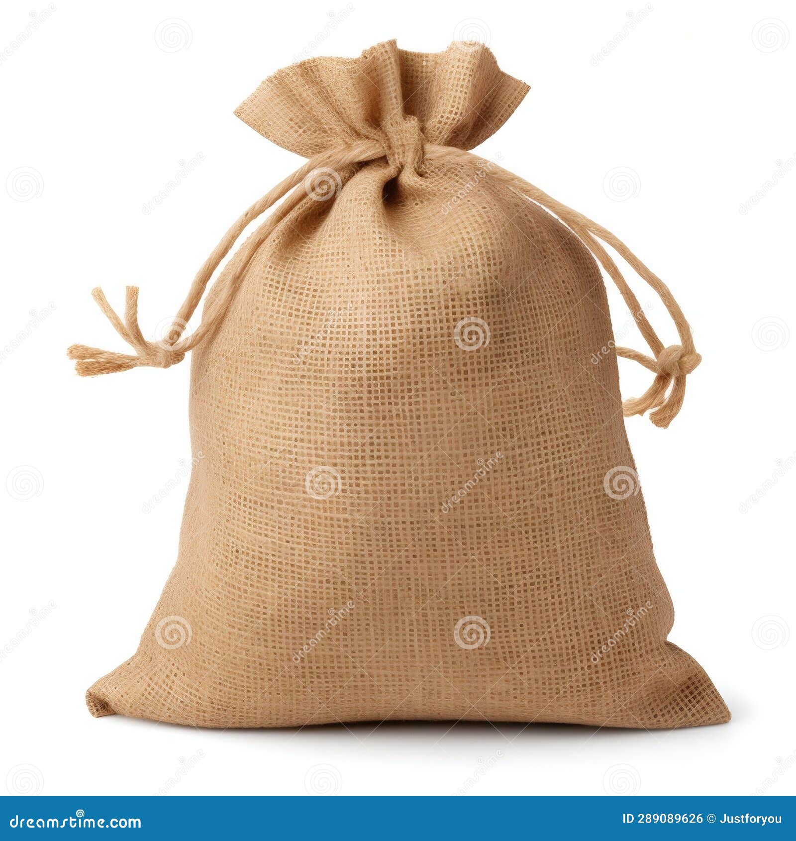 Burlap Sack on White. Generative Ai Stock Photo - Image of jute, grain ...