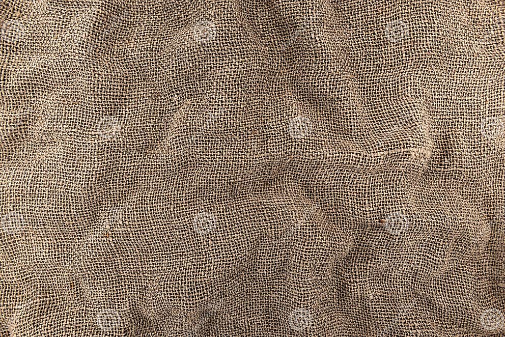 Burlap Texture. a Piece of Torn Burlap on a White Background. Canvas ...