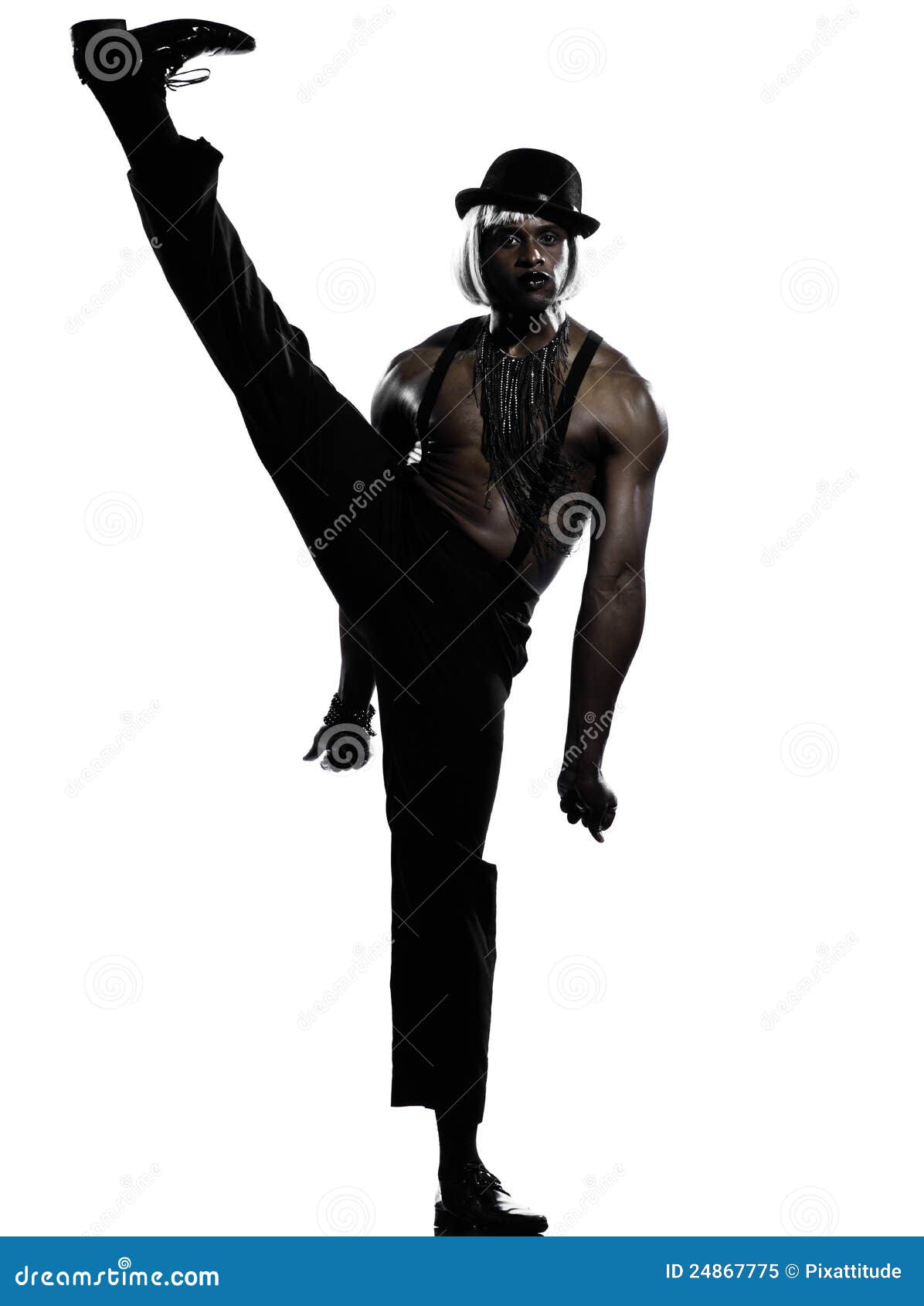 Burlesk De Dansers Dansend Cabaret Van De Mens Stock Afbeelding - Image ...