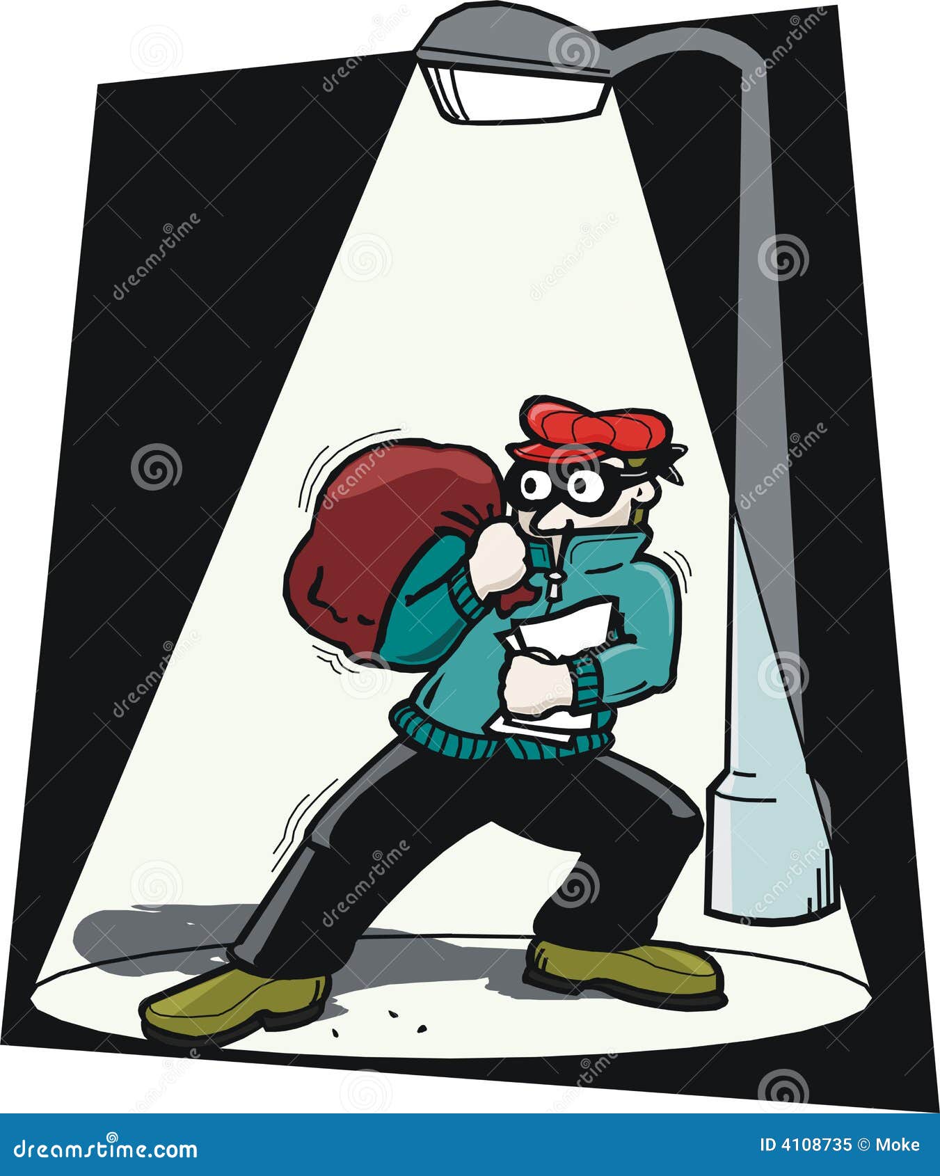 Burlgar stock vector. Illustration of break, robber, danger - 4108735