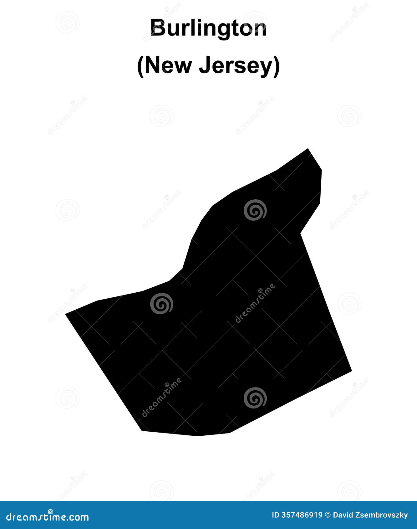 Burlington Outline Map Cartoon Vector | CartoonDealer.com #357333029