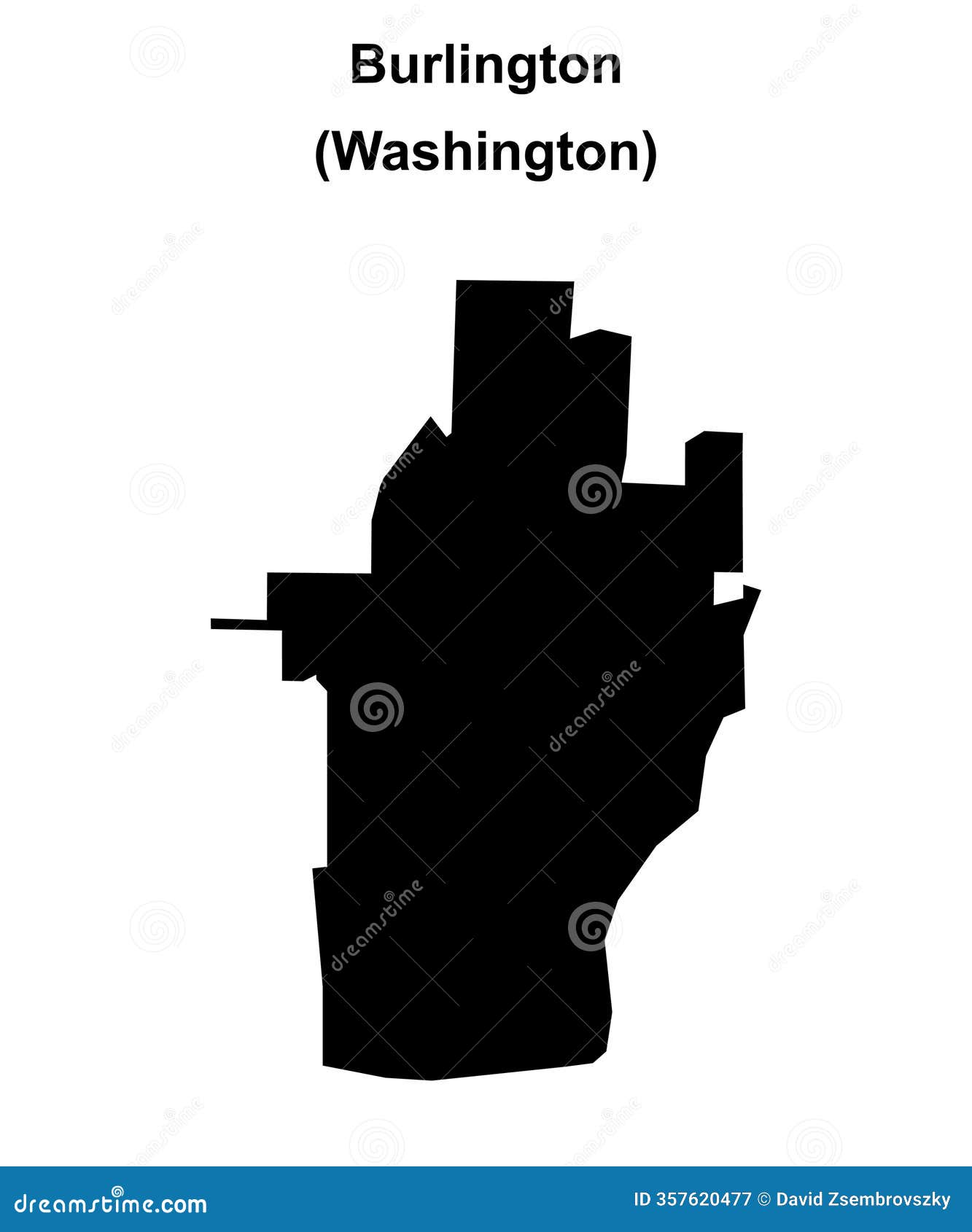 Burlington Outline Map Cartoon Vector | CartoonDealer.com #357333029