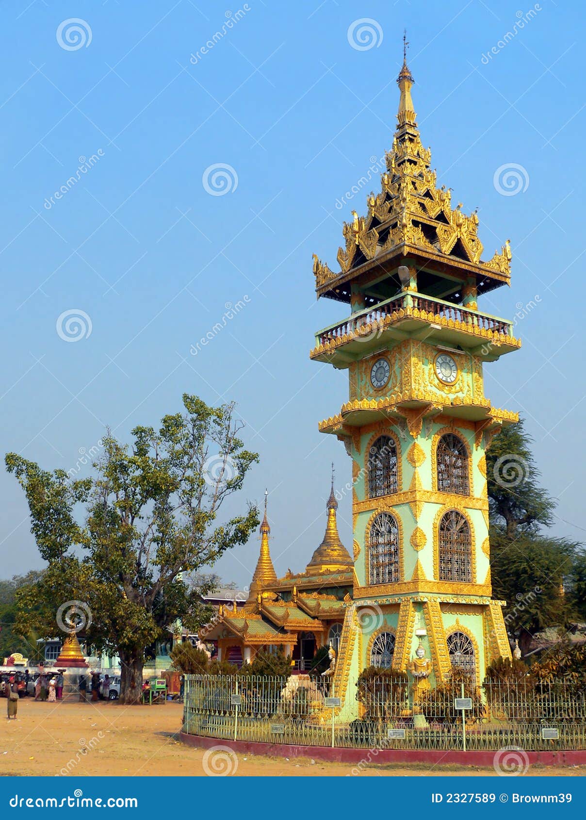Burma Clock Tower at Paleik Stock Image - Image of faith, iron: 2327589