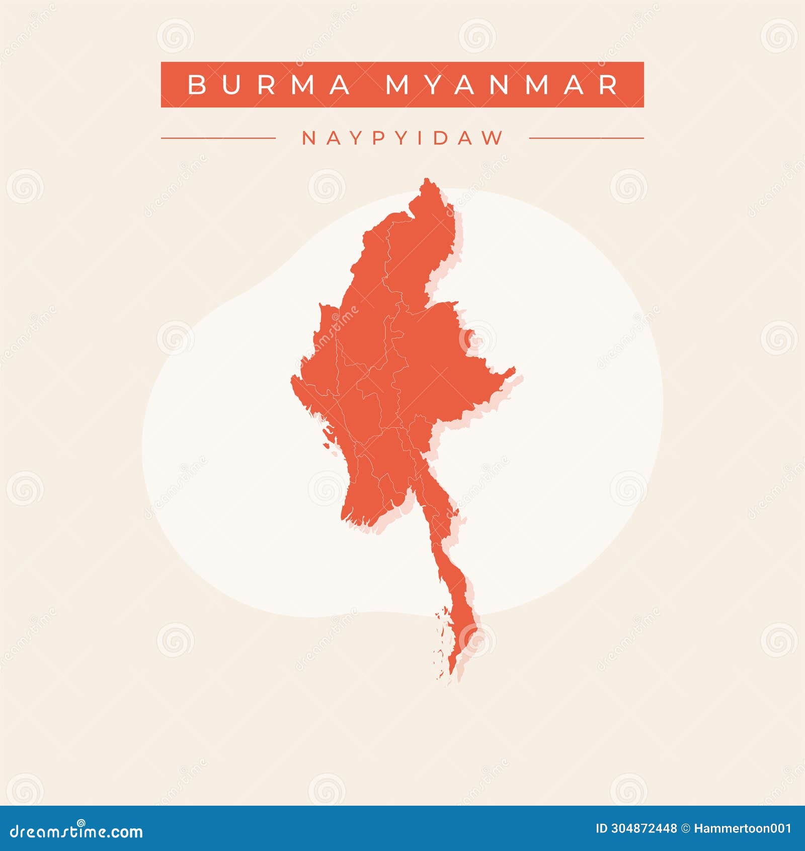 Vector Illustration Vector of Burma Myanmar Map Asia Stock Illustration ...
