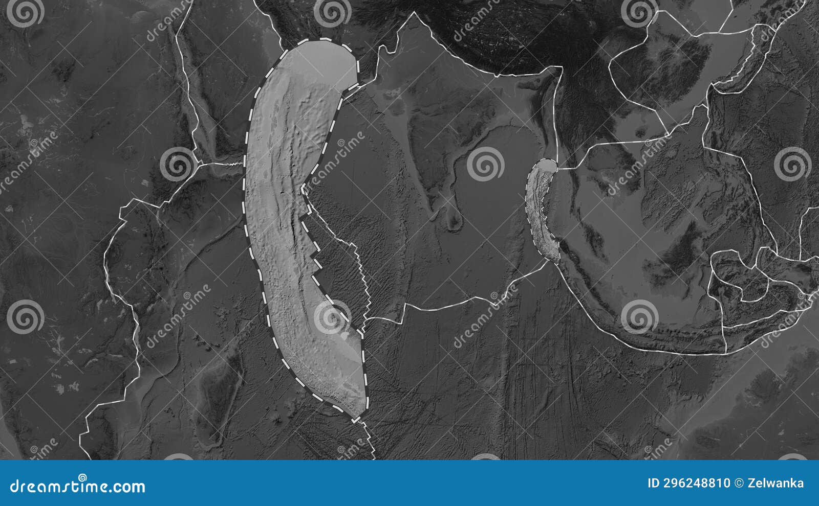 Burma Plate Extracted. Fahey. Grayscale Stock Illustration ...