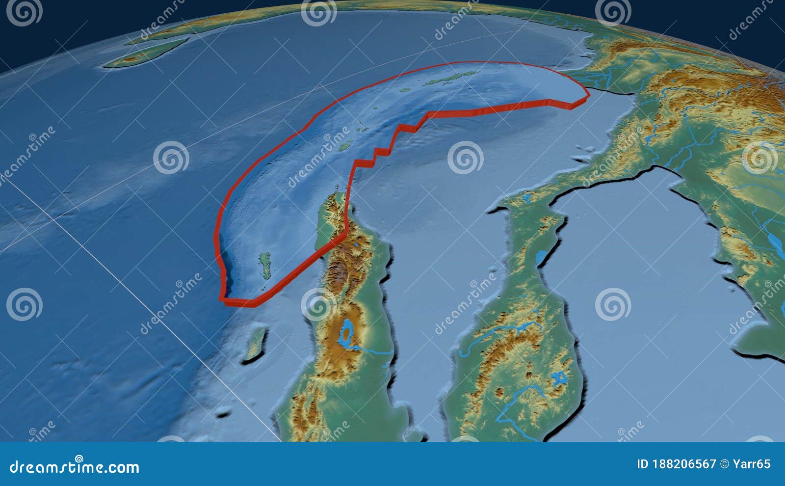 Burma Plate Extruded - Relief Stock Illustration - Illustration of ...