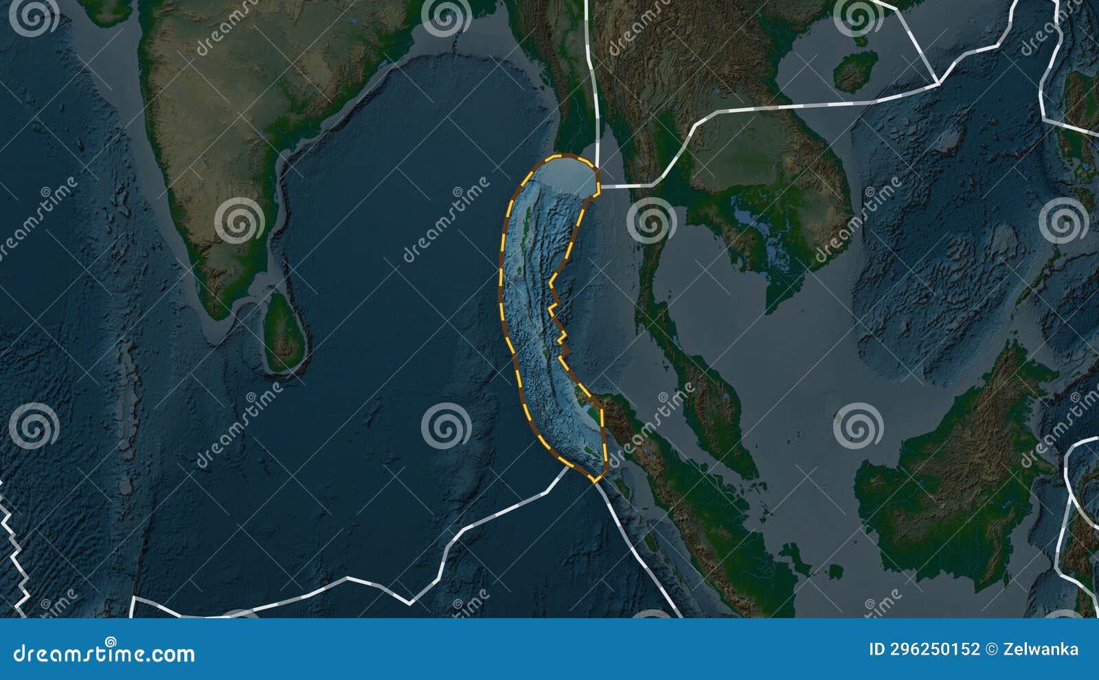 Burma Plate Highlighted. Fahey. Physical Stock Illustration ...