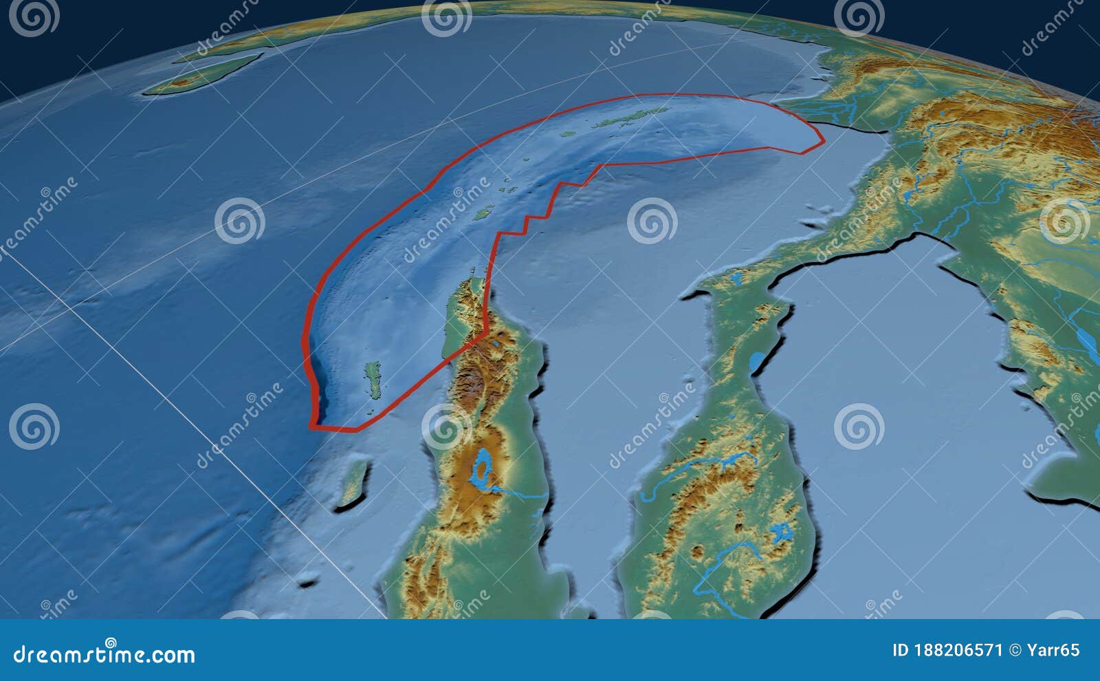 Burma Plate Outlined - Relief Stock Illustration - Illustration of ...